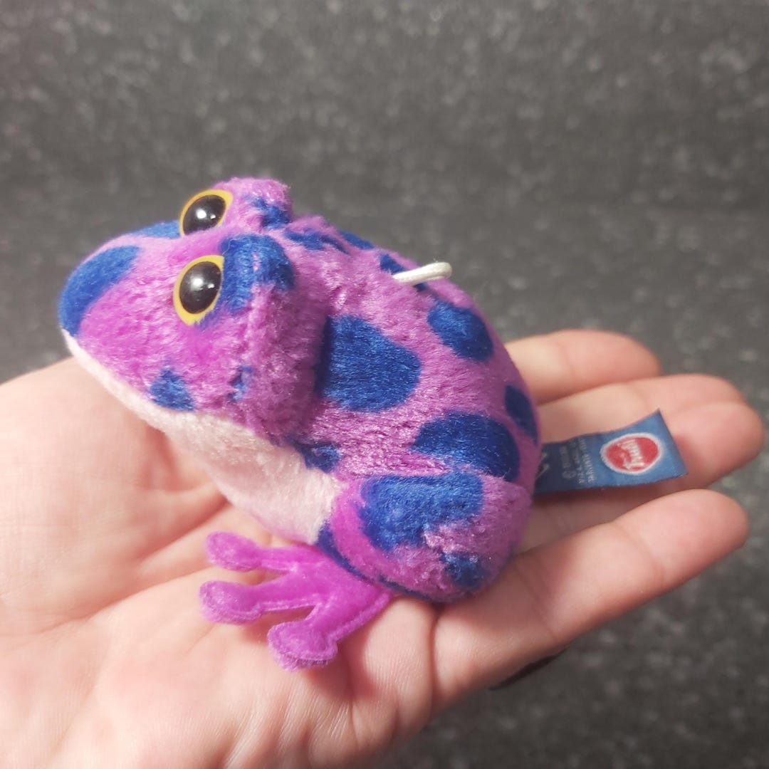 Spotted Purple Frog Plush Trudi Vintage. Purple Spotted Frog Trudi ...