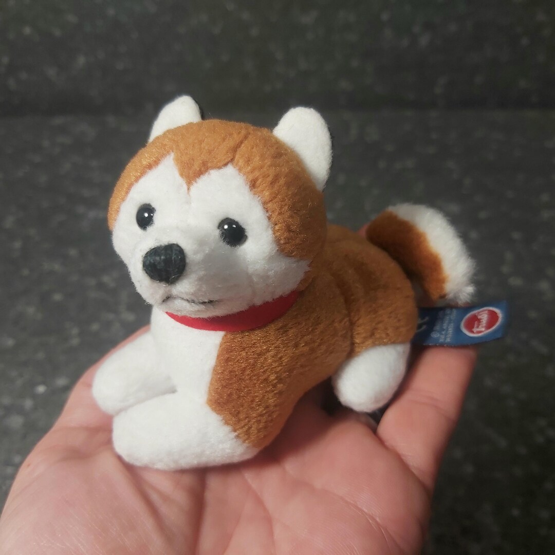Dog Akita Plush Trudi Vintage. Small Akita Puppy Dog Trudi Sweet ...