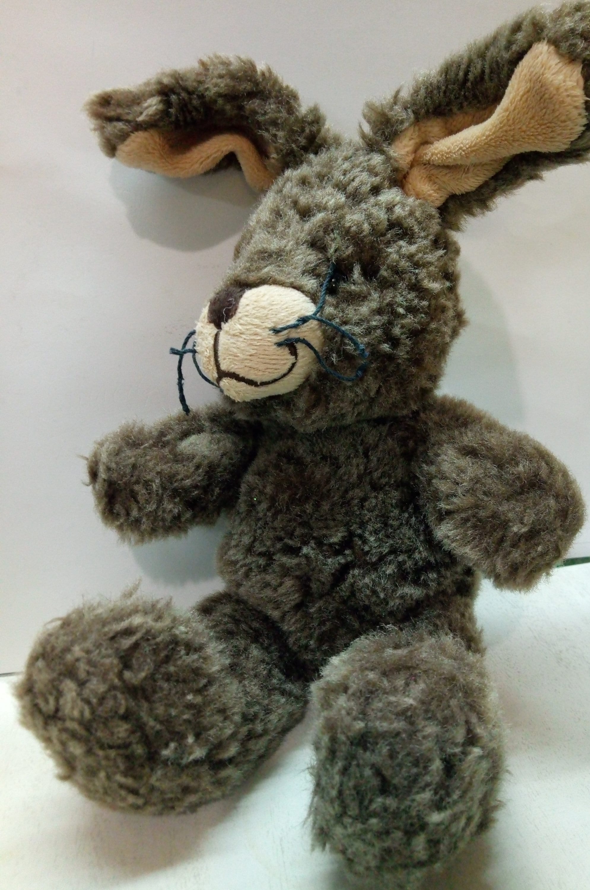 Vintage Plush Bunny. Dark Gray Plush Bunny. Stuffed Animal Plush Bunny ...