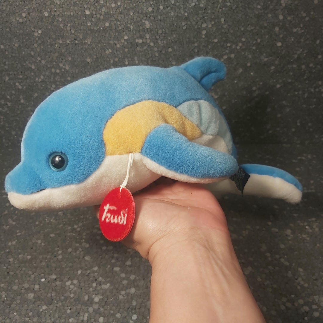 Large Dolphin 12inch Plush Vintage. Stuffed Dolphin Vintage Plush. Sky ...