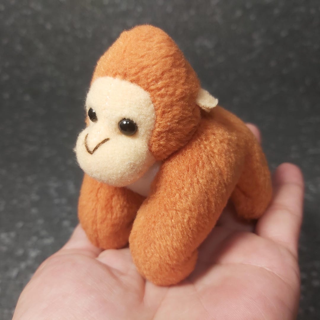Orange Gorilla Plush. Trudi Vintage Gorilla Monkey. Small Gorilla Trudi ...