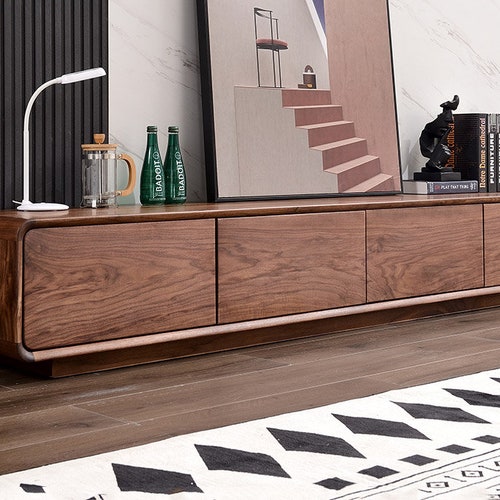 Floating Walnut Media Console - Etsy