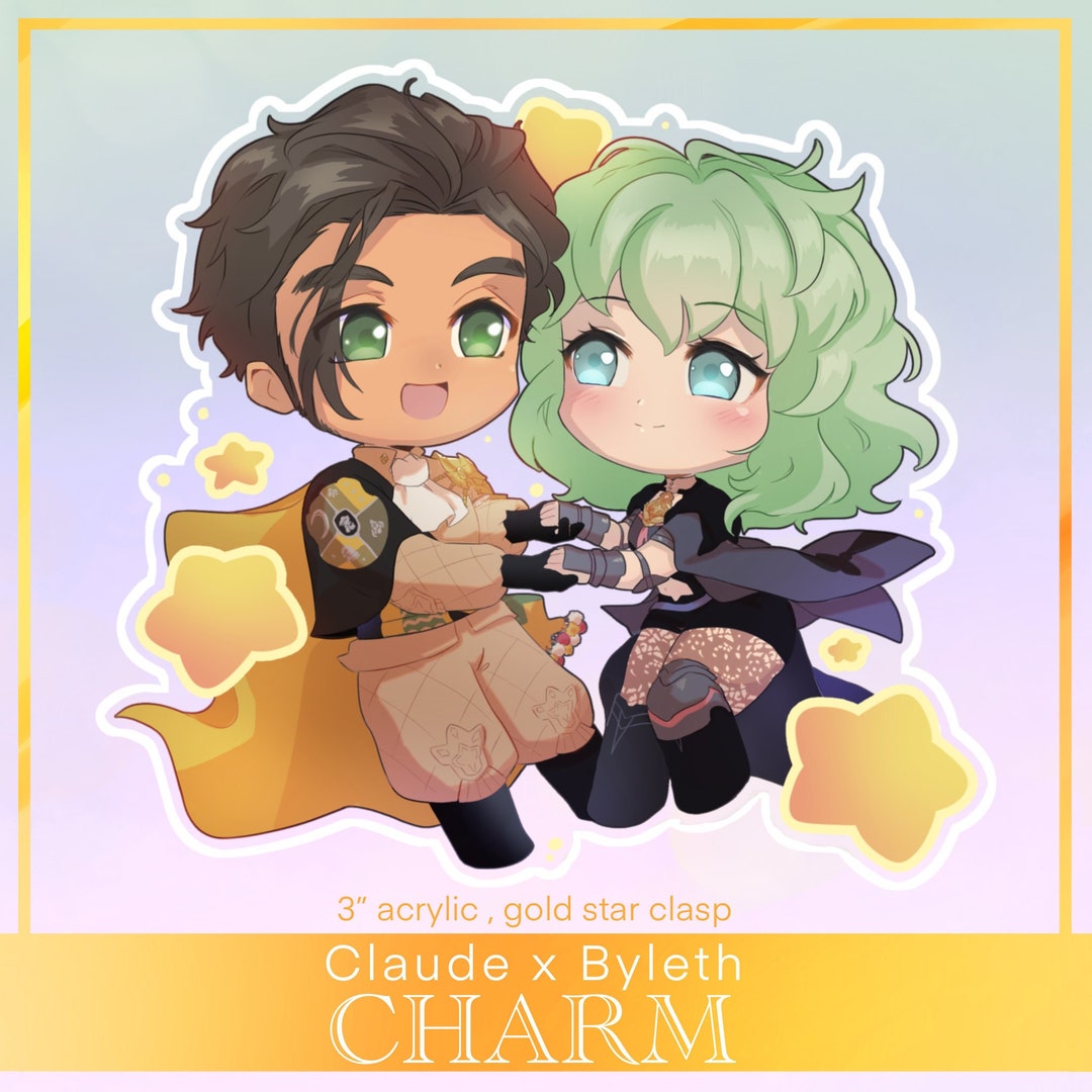 Fire Emblem Three Houses Claude X Byleth Acrylic Charm - Etsy