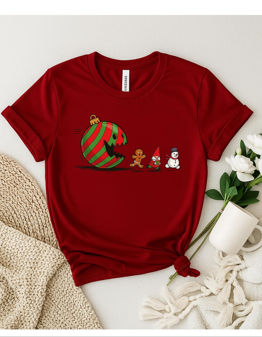Funny Christmas Ornament Monster Shirt, Holiday Cartoon Tee - Etsy