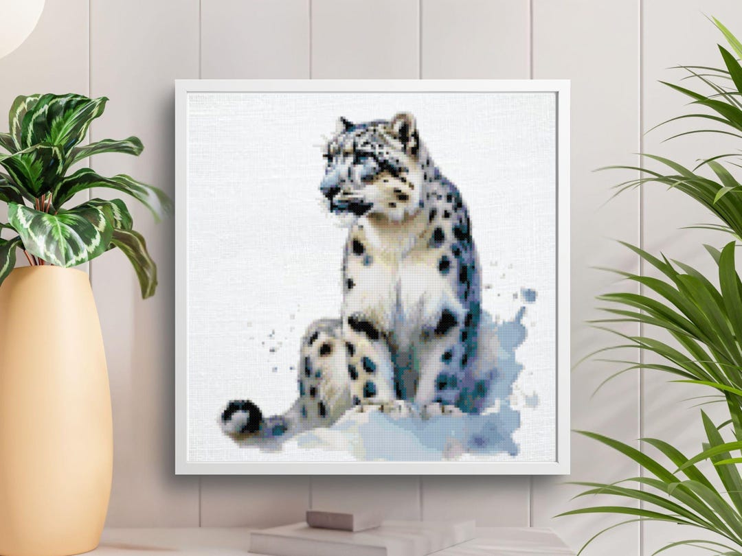 Snow Leopard / Animal / Cross Stitch PDF Pattern / Instant Download - Etsy
