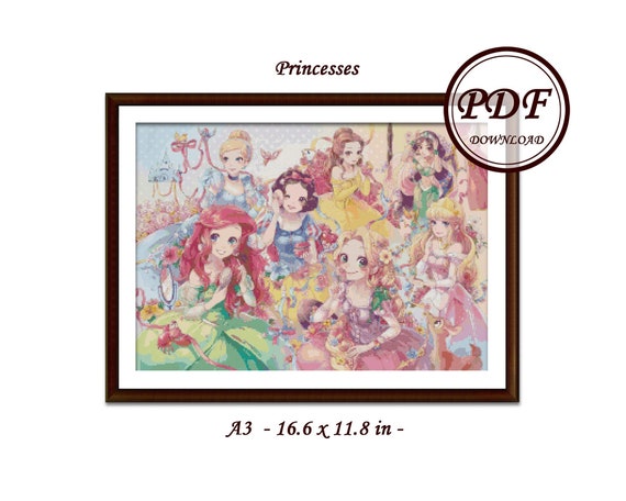 Princess / Cross Stitch PDF Pattern / Instant Download | Etsy