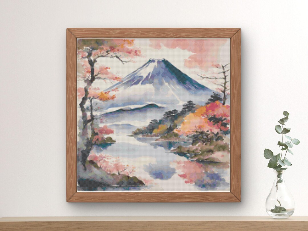 Mt. Fuji / Japan / Cross Stitch PDF Pattern / Instant Download - Etsy