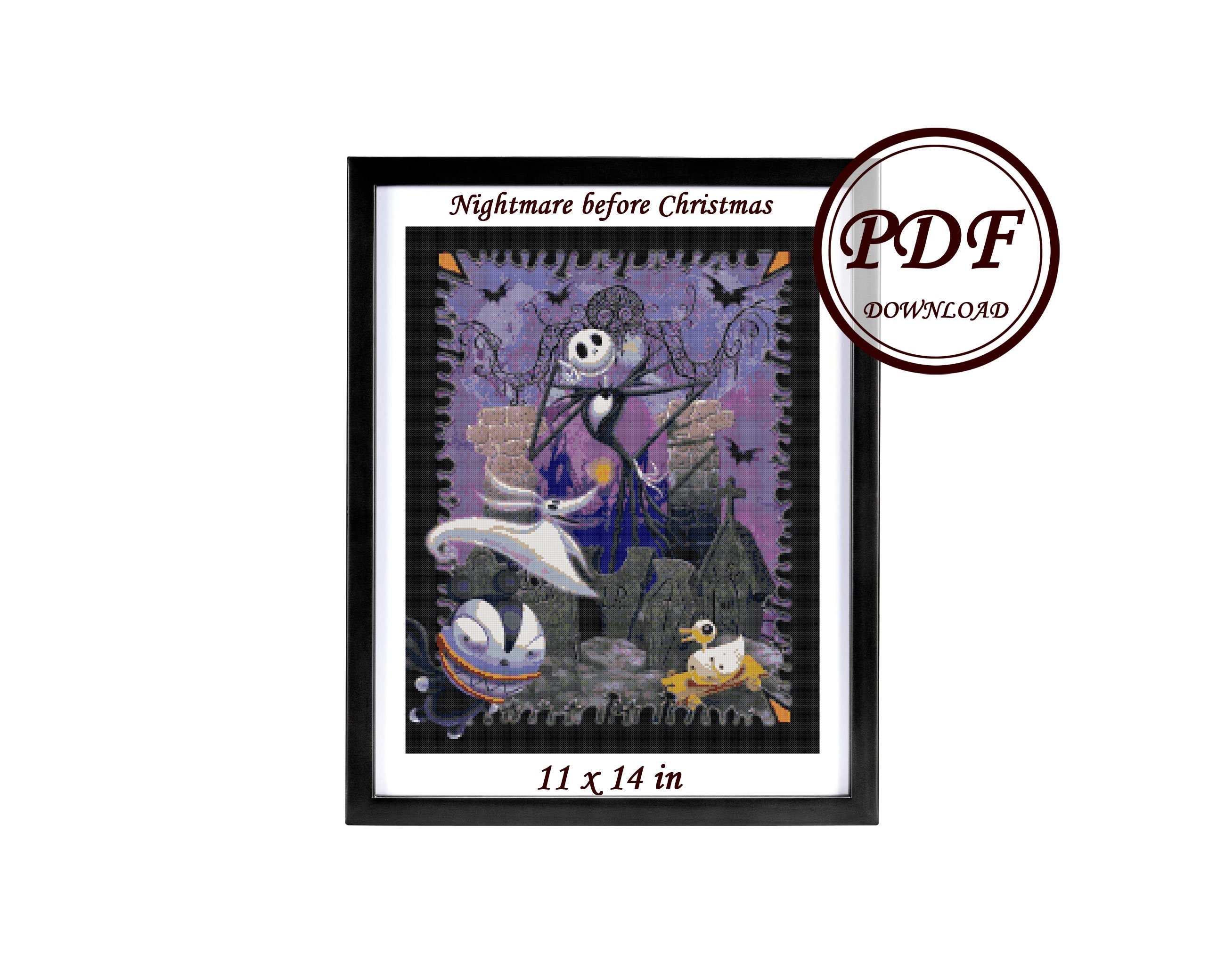 Nightmare Before Christmas / Cross Stitch PDF Pattern / - Etsy