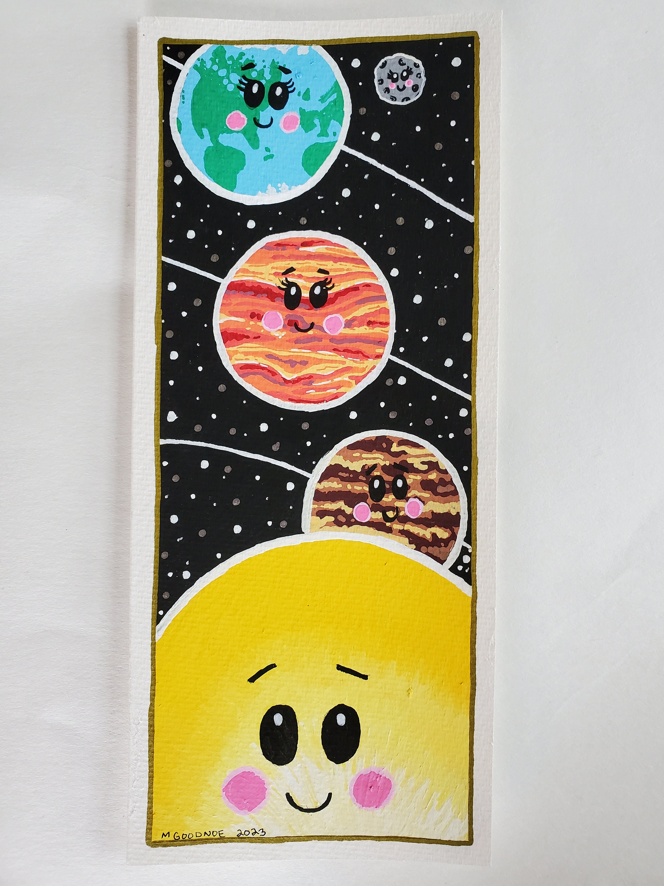 Cute Solar System Greeting Cards Set - Etsy