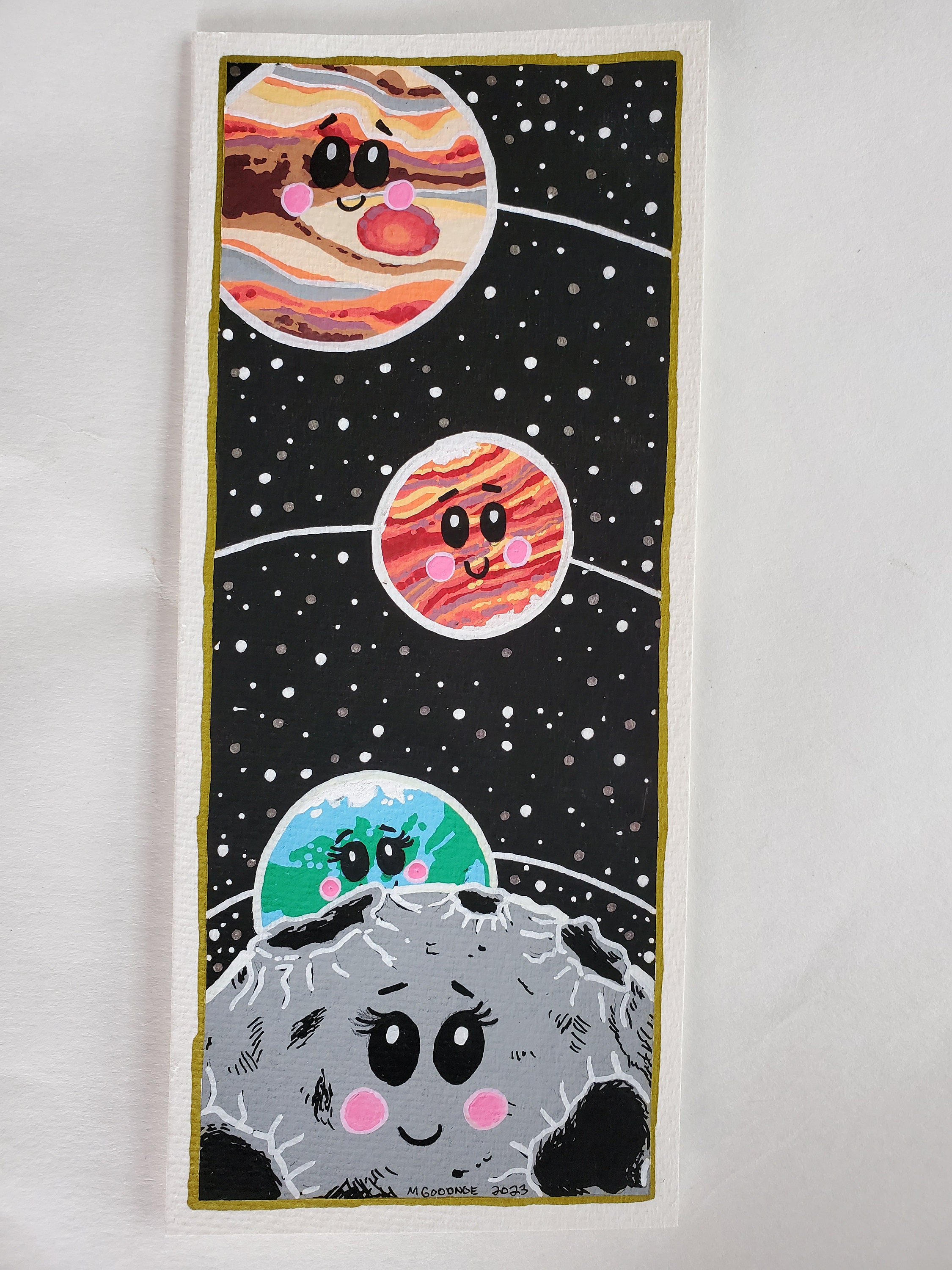 Cute Solar System Greeting Cards Set - Etsy
