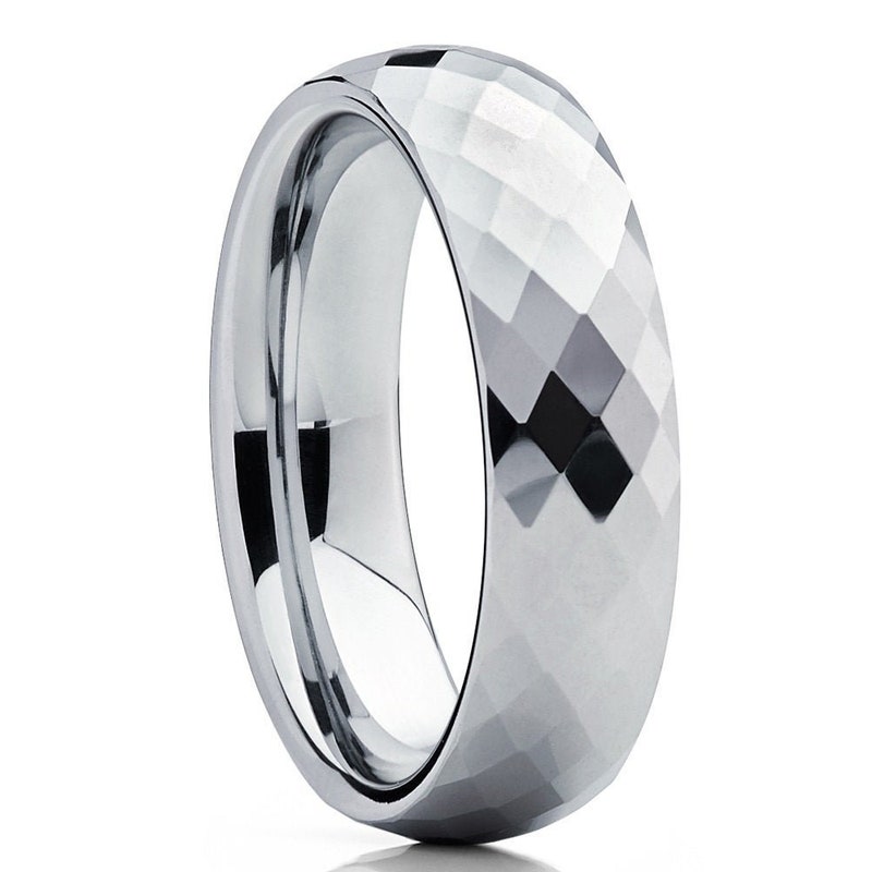 Faceted Wedding Ring - Etsy