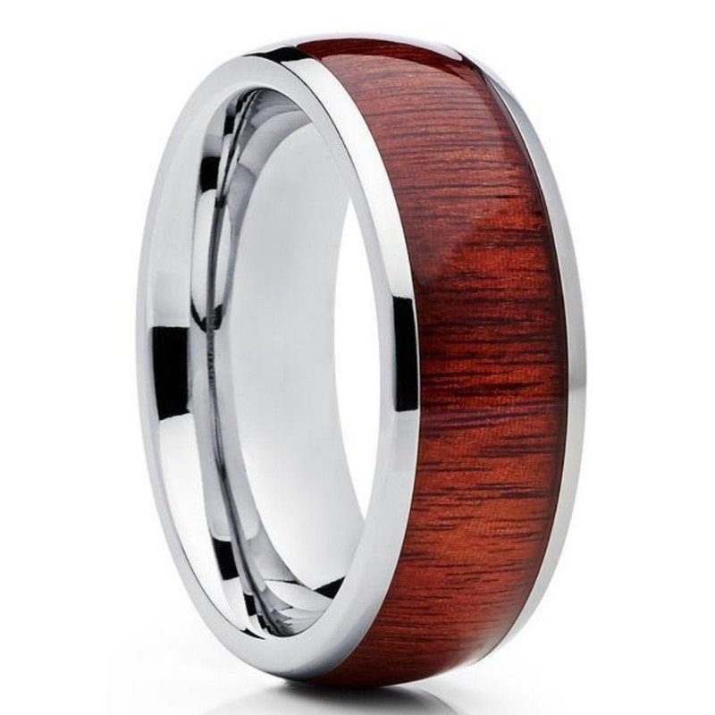 Titanium Wood Ring - Etsy