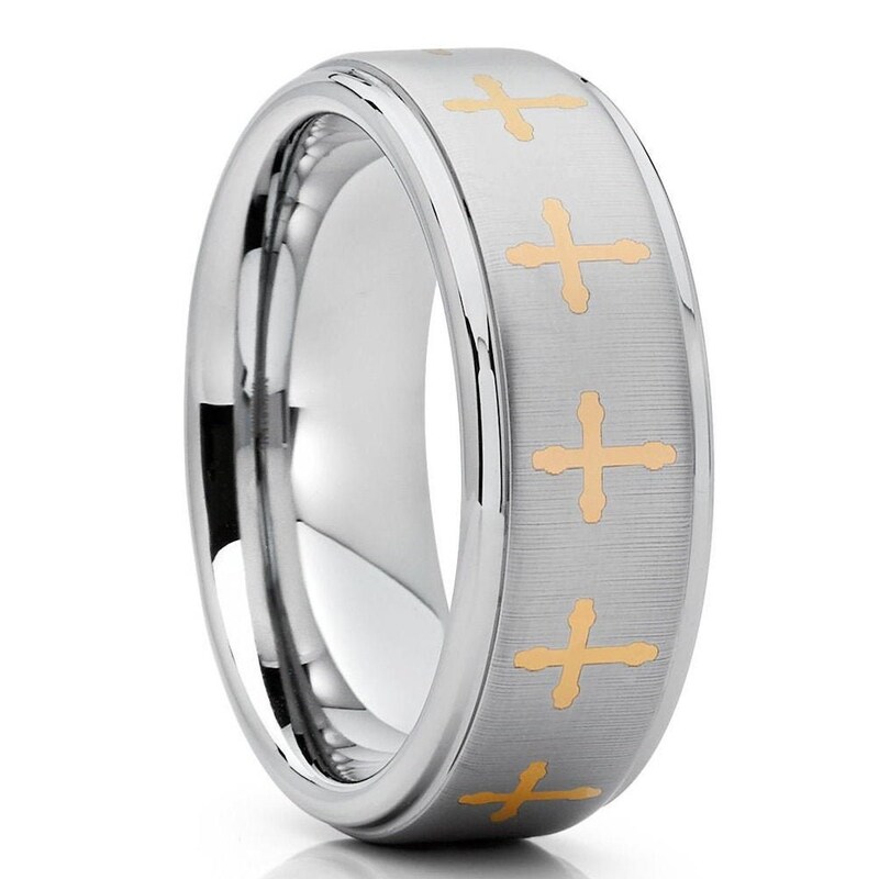 Cross Wedding Ring - Etsy