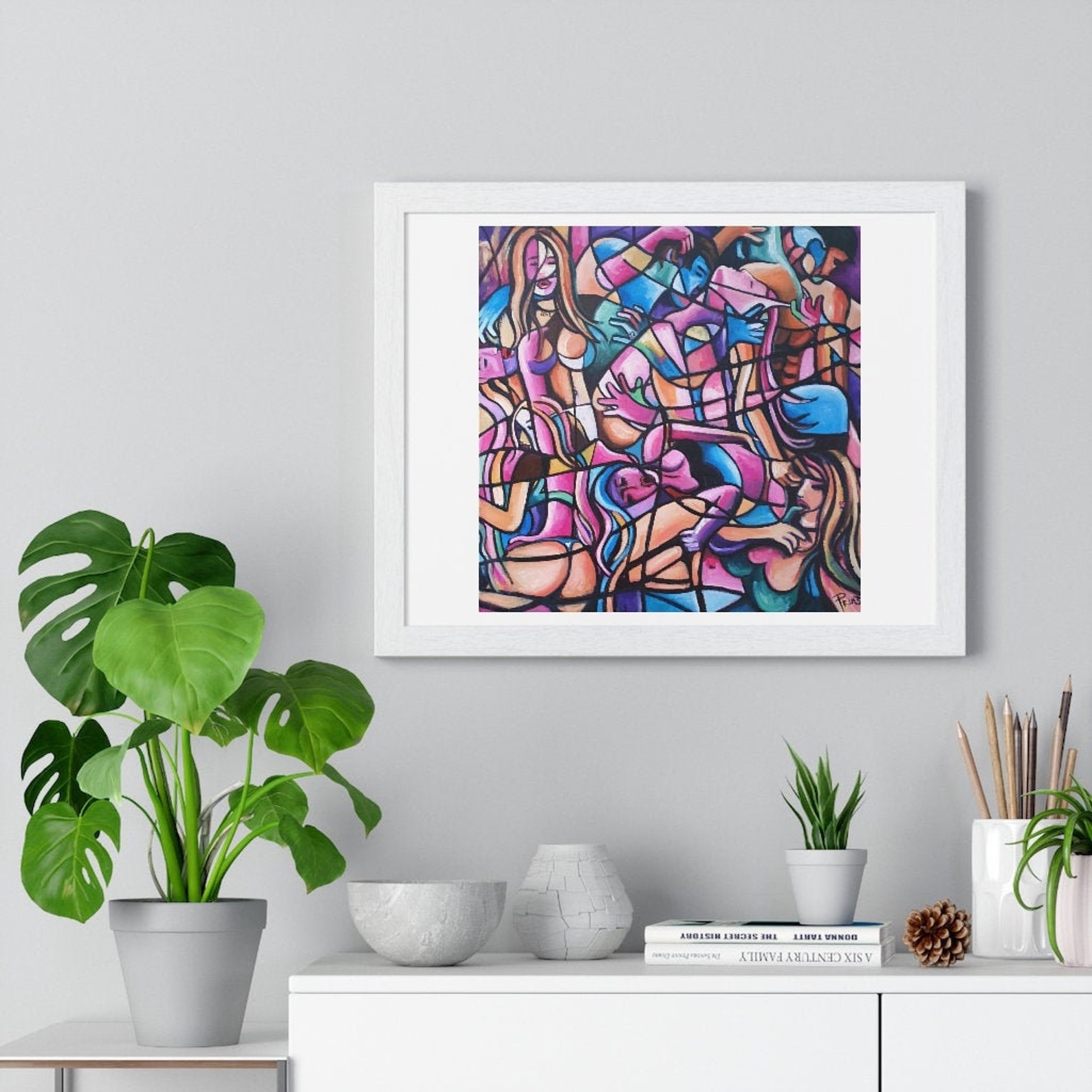 Abstract Love Framed Poster- Seduction and Desire Art Print. Erotic ...