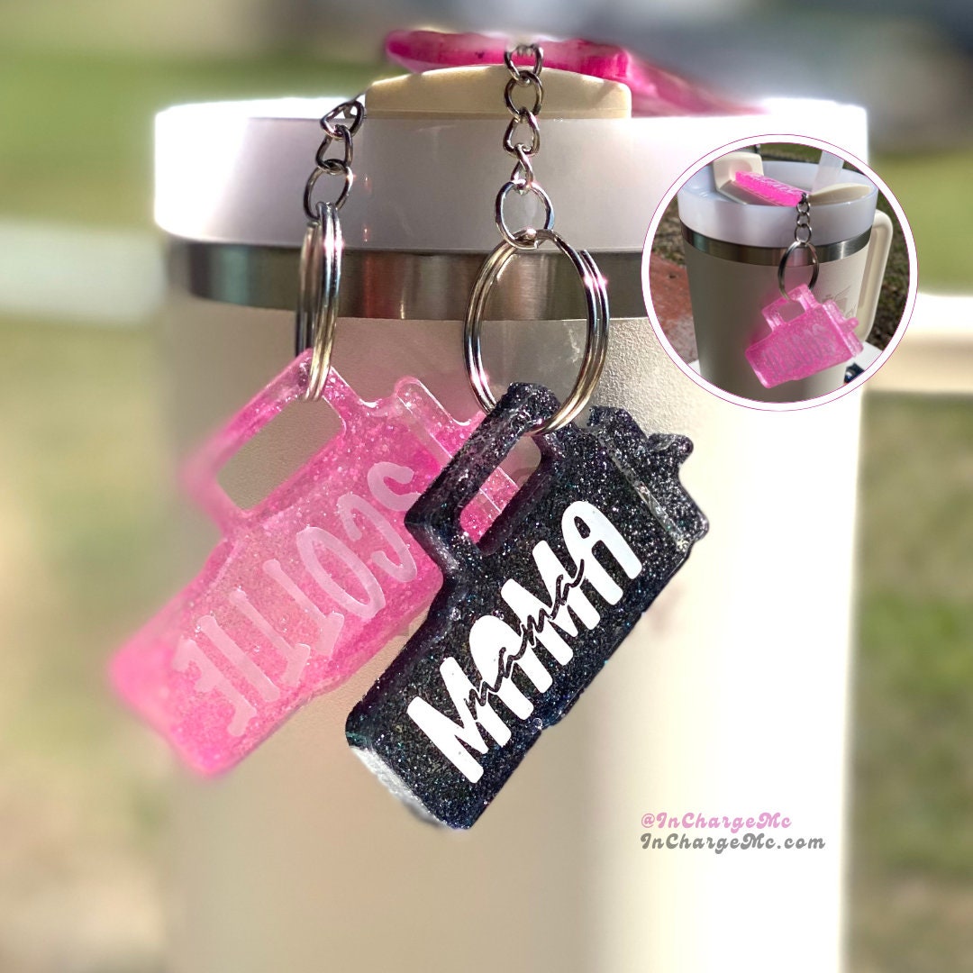 Customizable Stanley Topper and Charm 40 OZ Lid Pink & White Dancer ...
