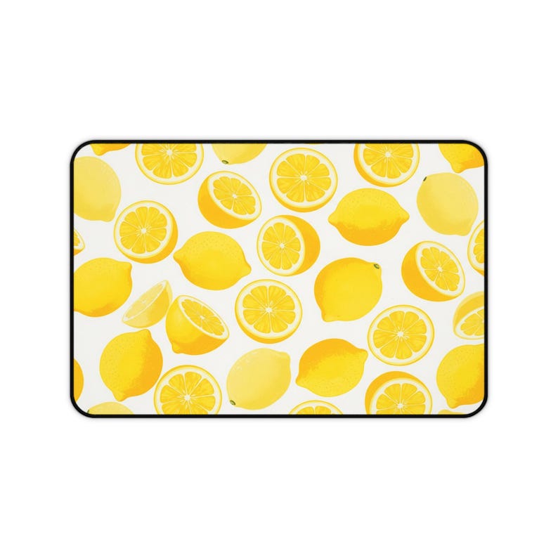 Bright Lemon Desk Mat - Stylish Office Decor, Teacher Gift, Ergonomic ...
