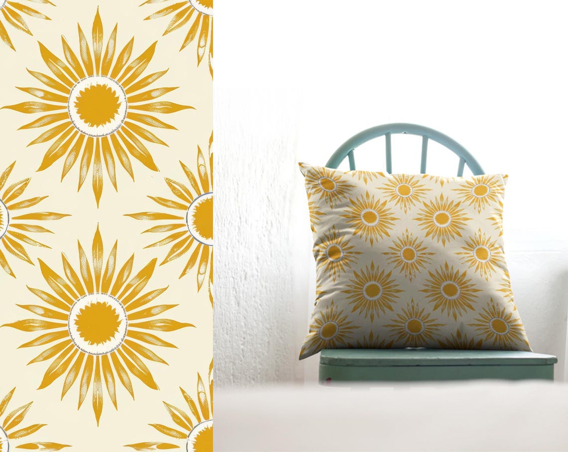12 Seamless Sun Patterns | Sunshine Digital Paper | Instant Download ...