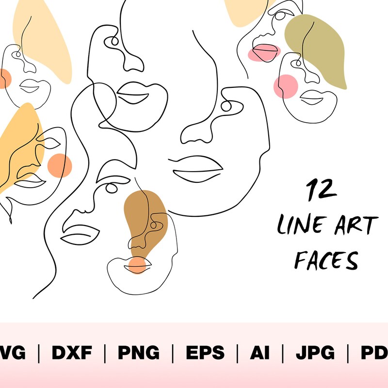 Abstract Faces Svg - Etsy