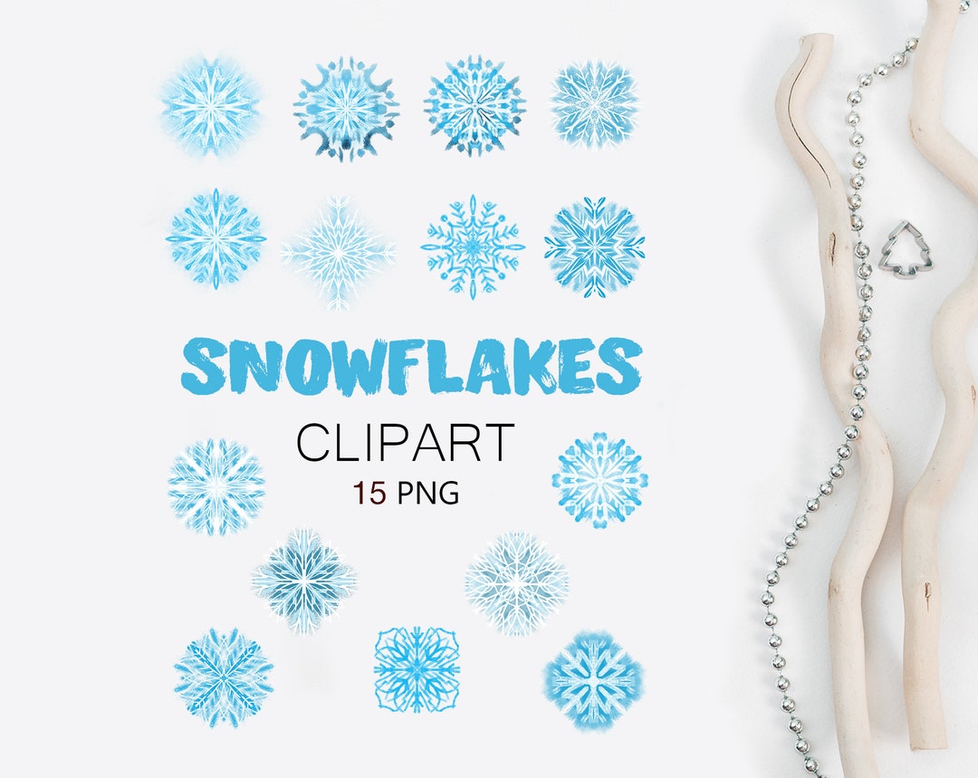 Snowflakes Clipart | Winter Snow Clip Art | Christmas Holiday PNG Decor ...