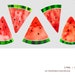 Watermelon Digital Clipart, Watercolor Illustrations Watermelon Slices ...