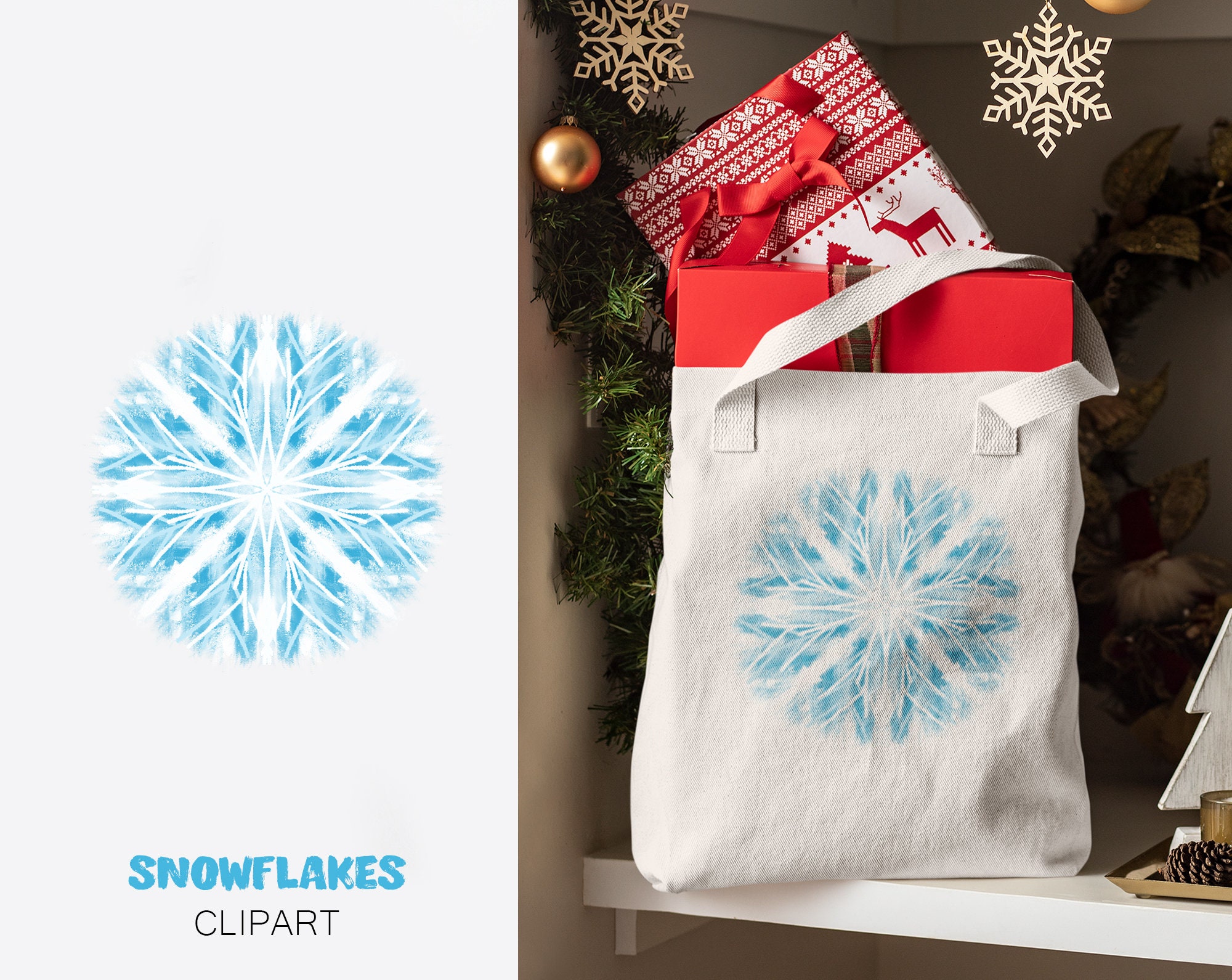 Snowflakes Clipart | Winter Snow Clip Art | Christmas Holiday PNG Decor ...