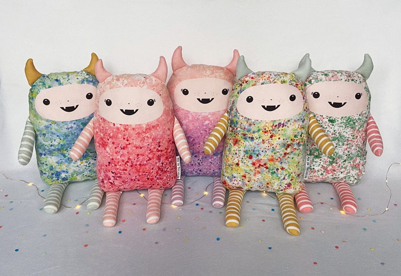 Your Beast Friend Colorful Monster Soft Toy Stuffed Animal - Etsy