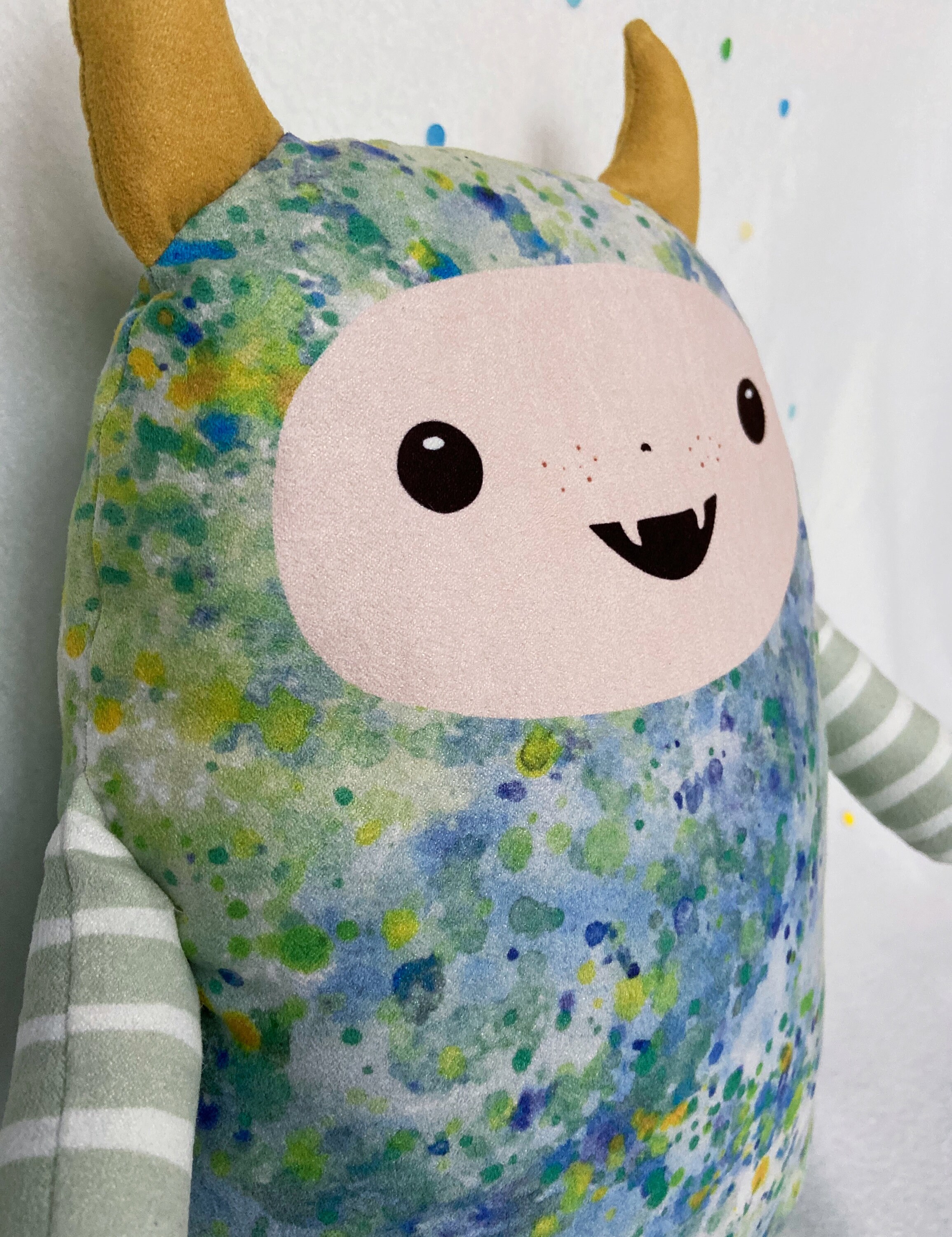 Your Beast Friend Blue-green Monster Plush - Whimsical Cute Stuffed ...