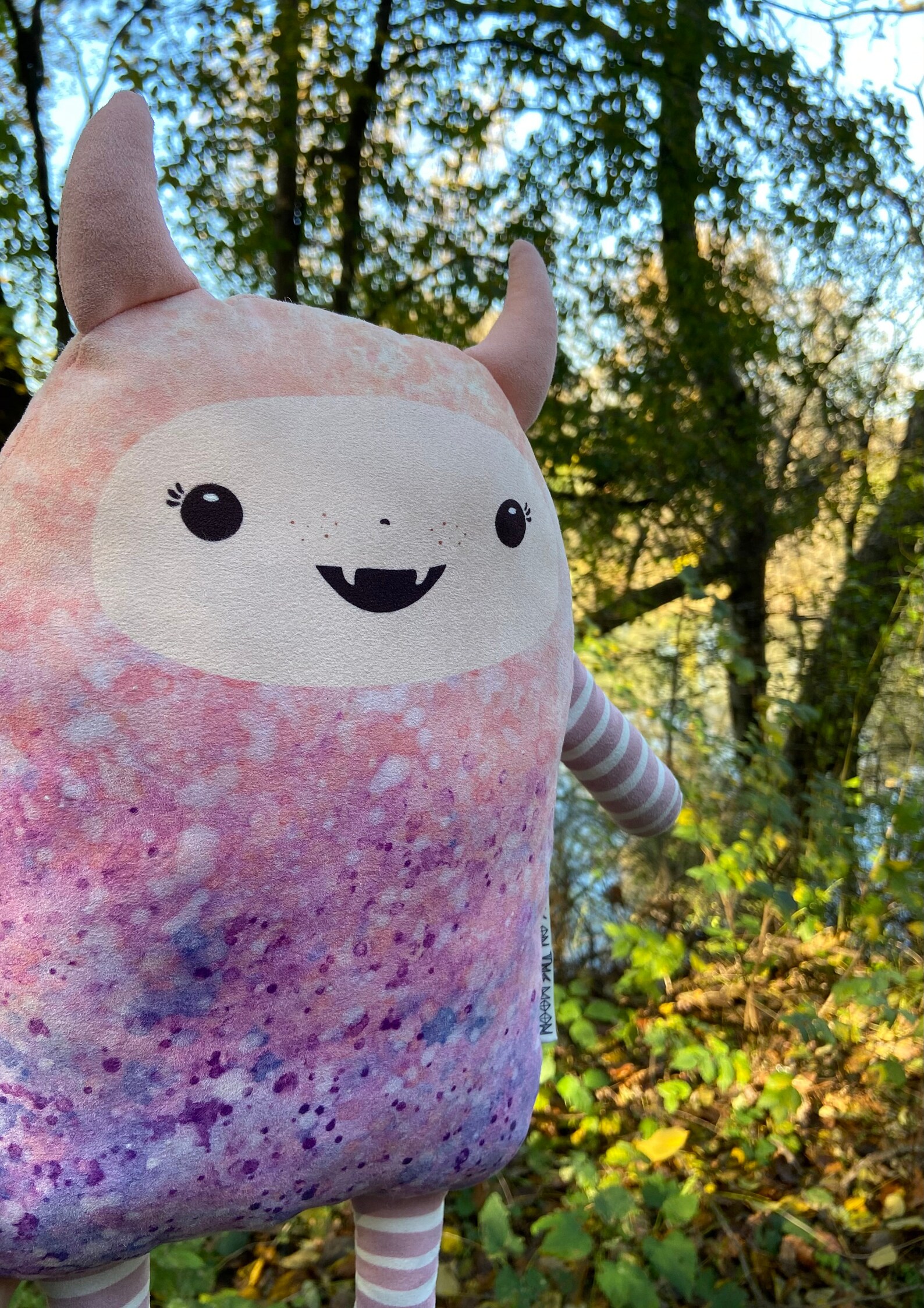 Your Beast Friend Pink-purple Monster Soft Toy Stuffed | Etsy