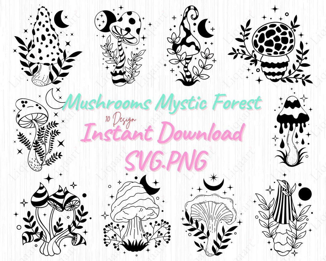 Hongo svg hongo mágico svg celestial svg mystic svg - Etsy México