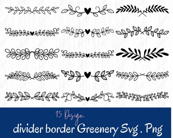 Divider Border Greenery Svgdigital File Frames Svg Svg - Etsy