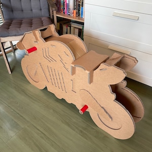Cardboard Racing Motorcycle Blueprints: DIY Toy (digital Download) - Etsy