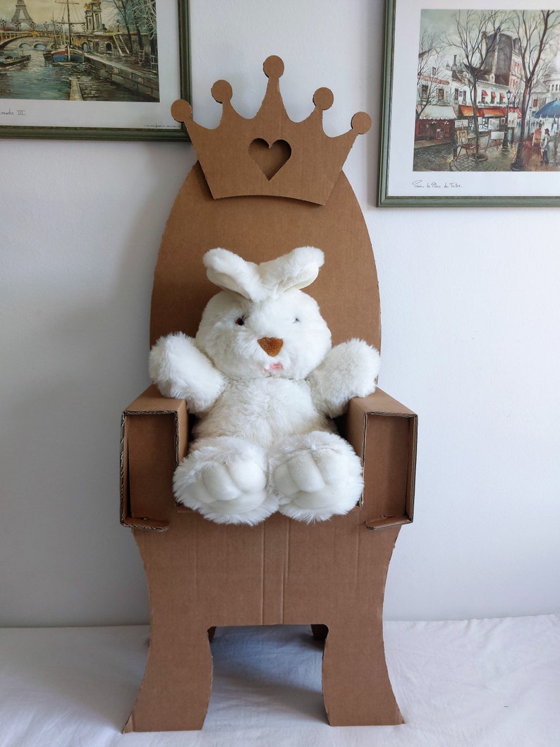 DIY Cardboard Royal Throne Blueprints: Kids Pretend Play (digital ...