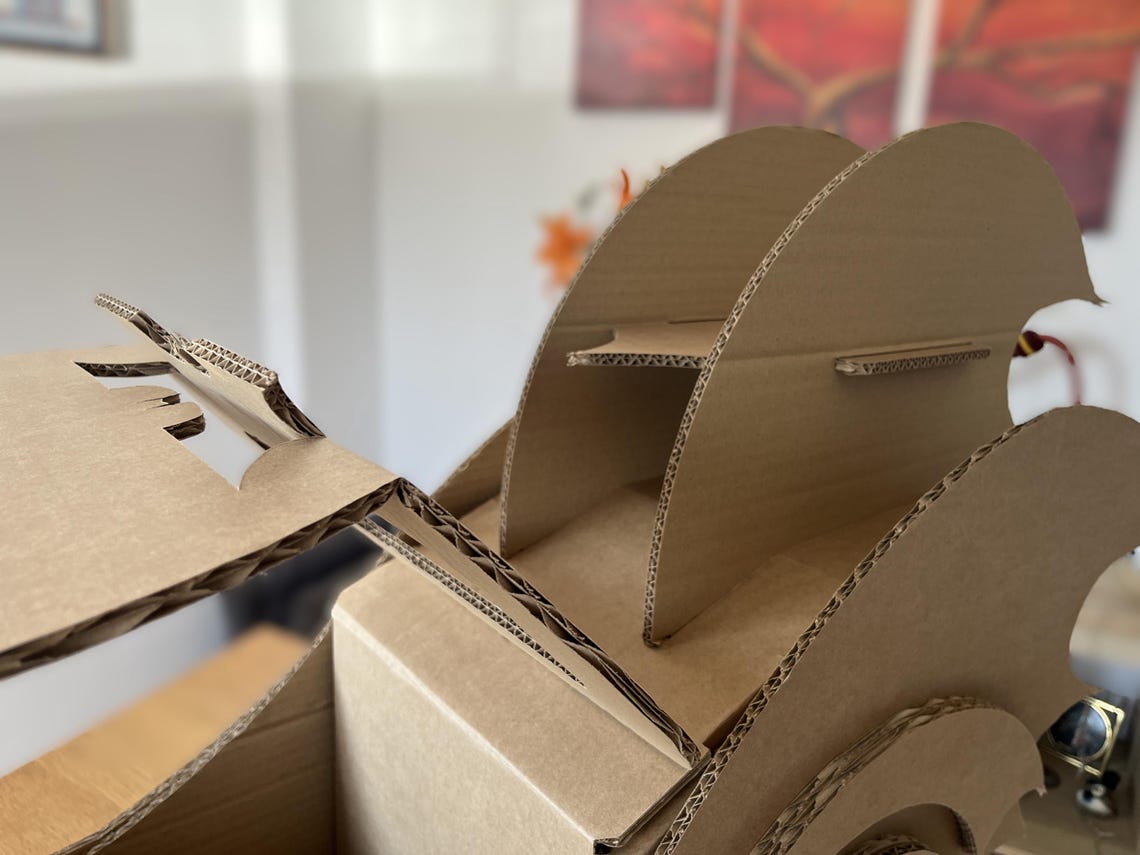 DIY Cardboard Superhero Car Blueprint: Fun Kids Craft Project (digital ...