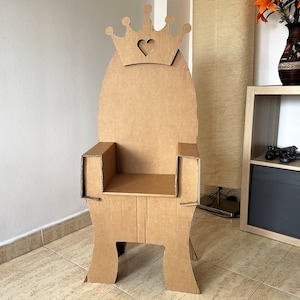 DIY Cardboard Royal Throne Blueprints: Kids Pretend Play (digital ...