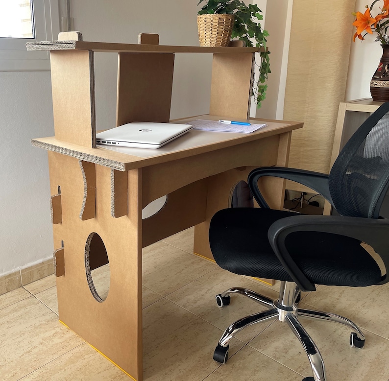 DIY Cardboard Study Desk Blueprints: Eco-friendly Design (digital File ...