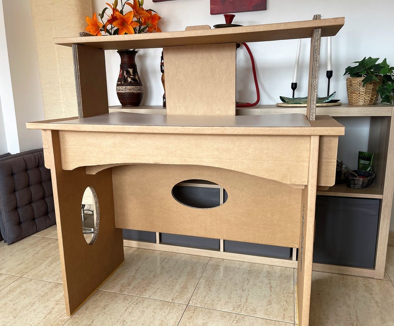 DIY Cardboard Study Desk Blueprints: Eco-friendly Design (digital File ...