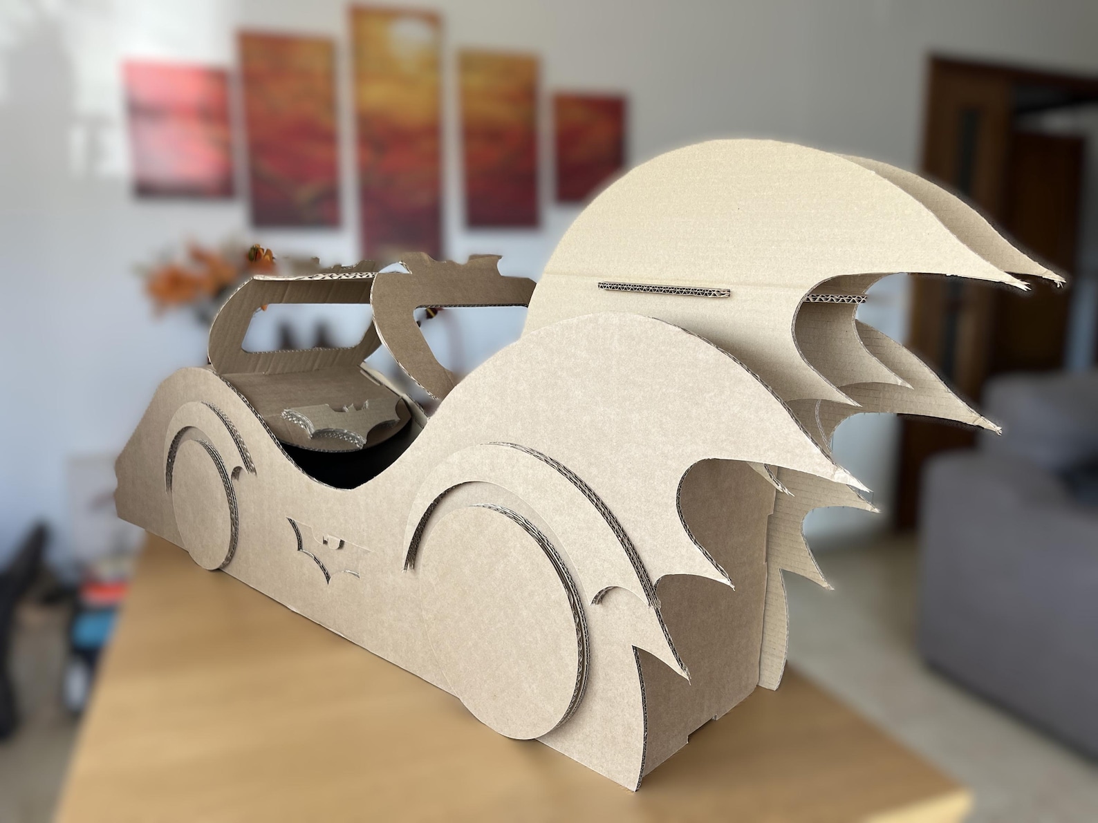 DIY Cardboard Superhero Car Blueprint: Fun Kids Craft Project (digital ...