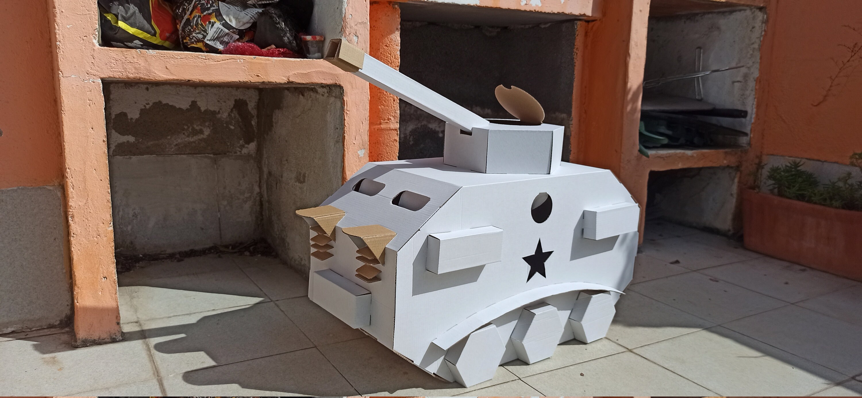 DIY Cardboard Army Tank Blueprints: Eco-friendly Toy (digital Download ...