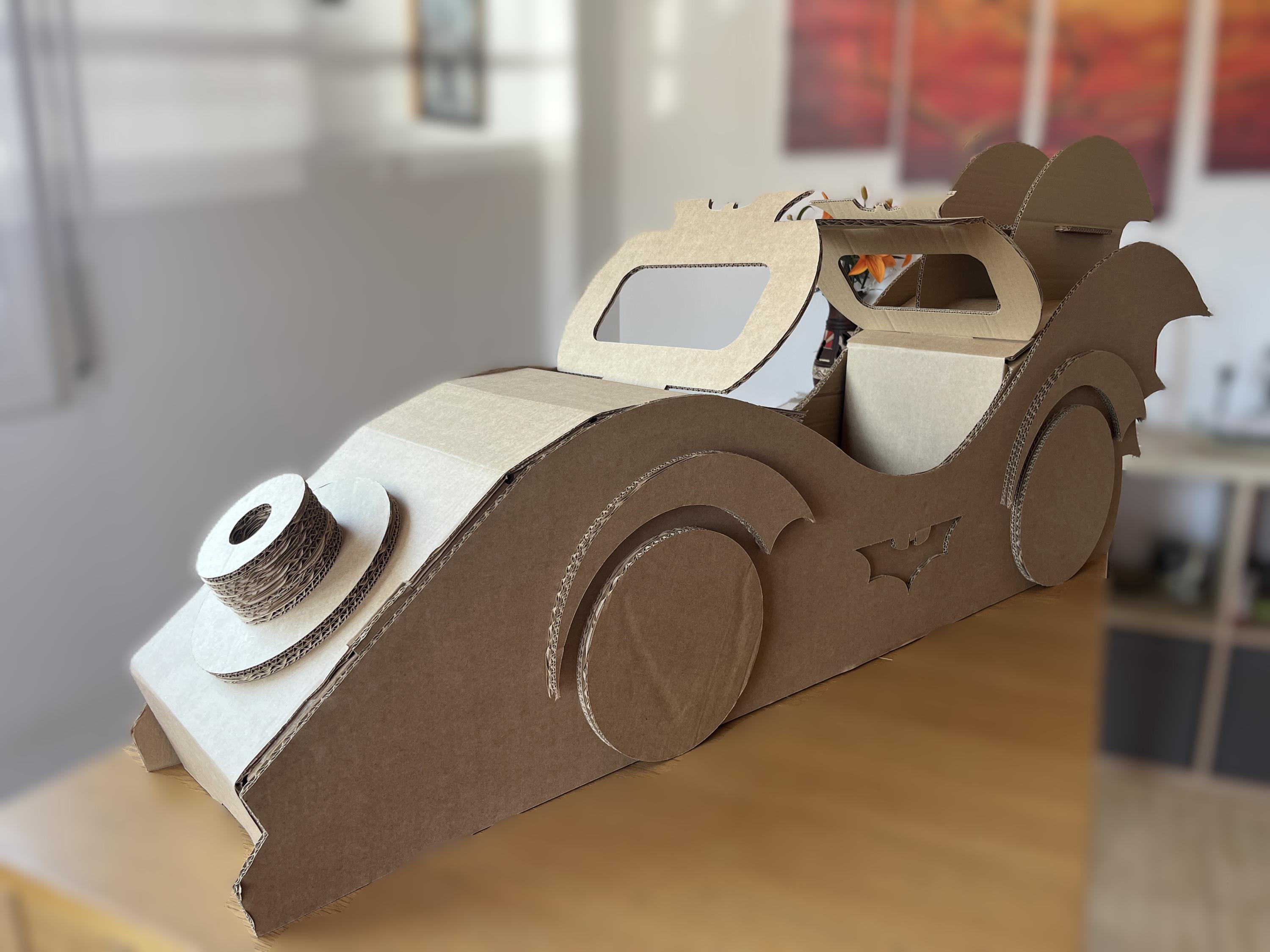 DIY Cardboard Superhero Car Blueprint: Fun Kids Craft Project (digital ...