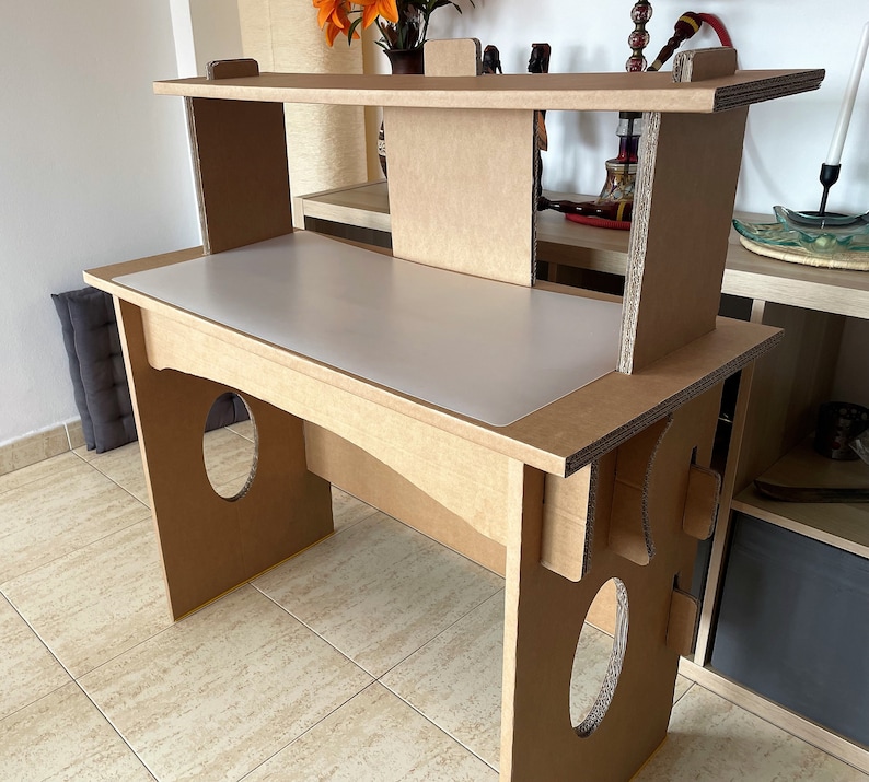 DIY Cardboard Study Desk Blueprints: Eco-friendly Design (digital File ...