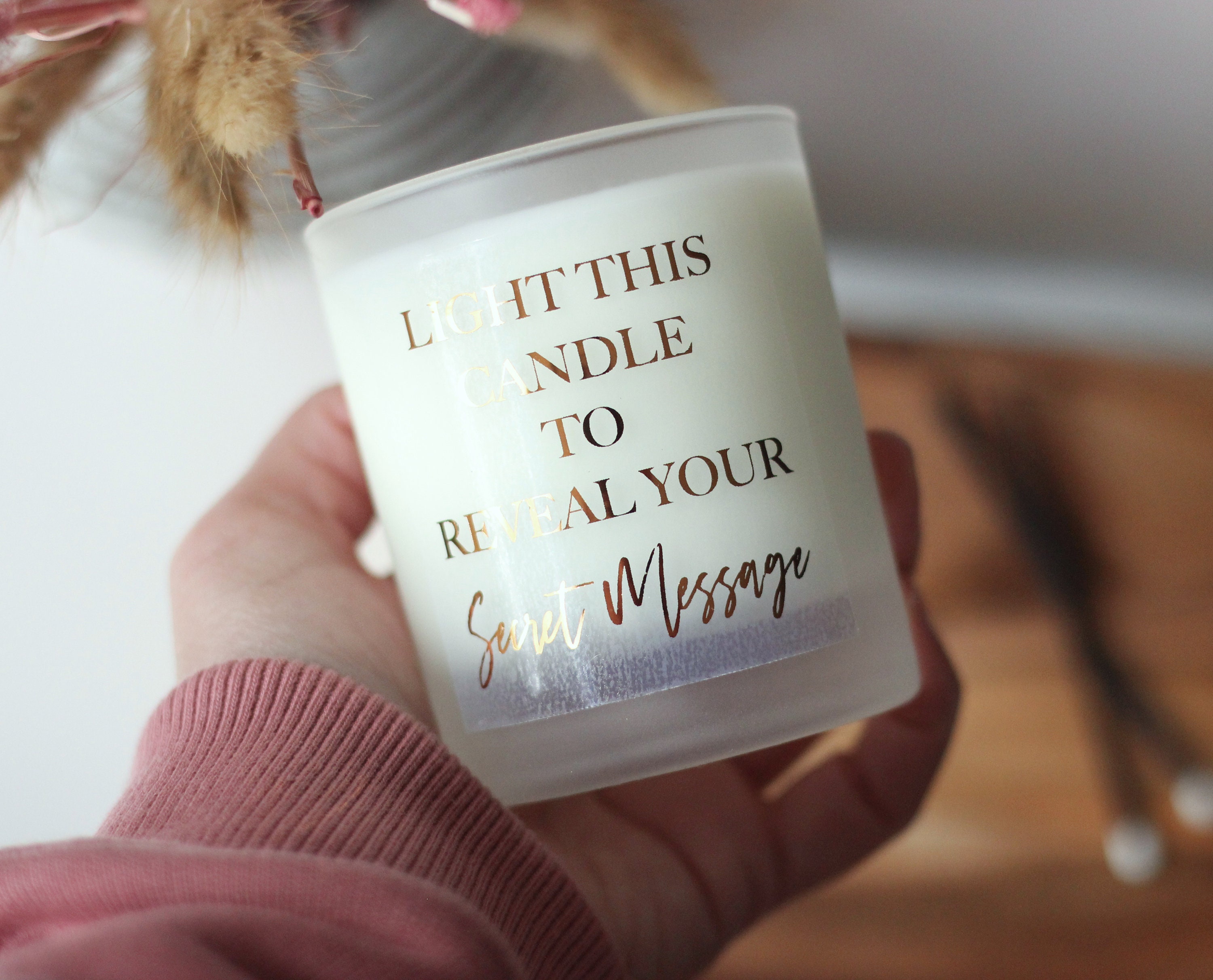 Pregnancy Reveal Candle, Gift, Hidden Message Candle, Pregnancy ...