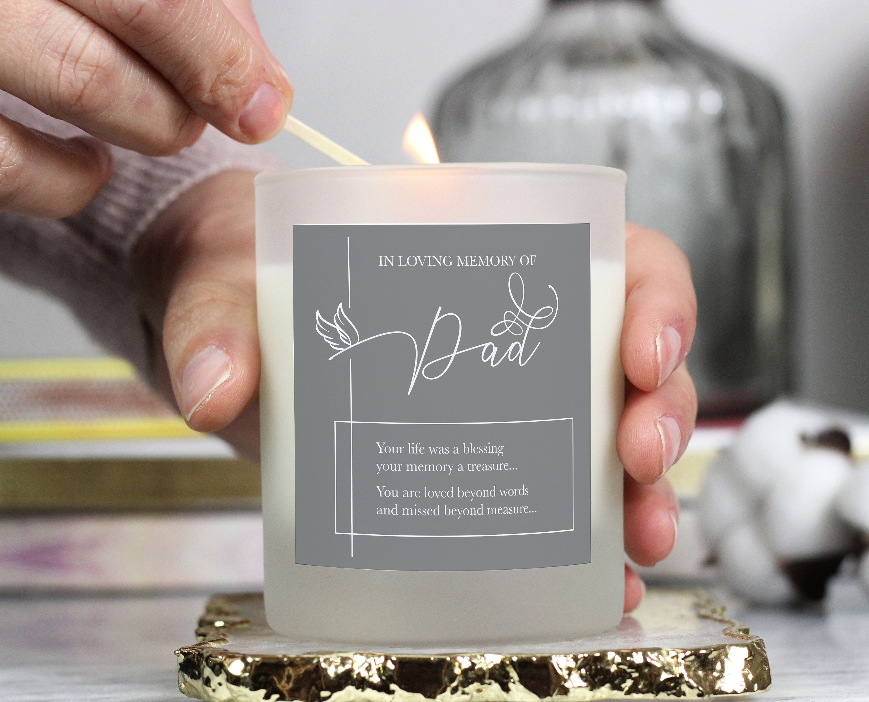 Dad Remembrance Candle, in Memory of Dad Candle, Sympathy Candle Gift ...