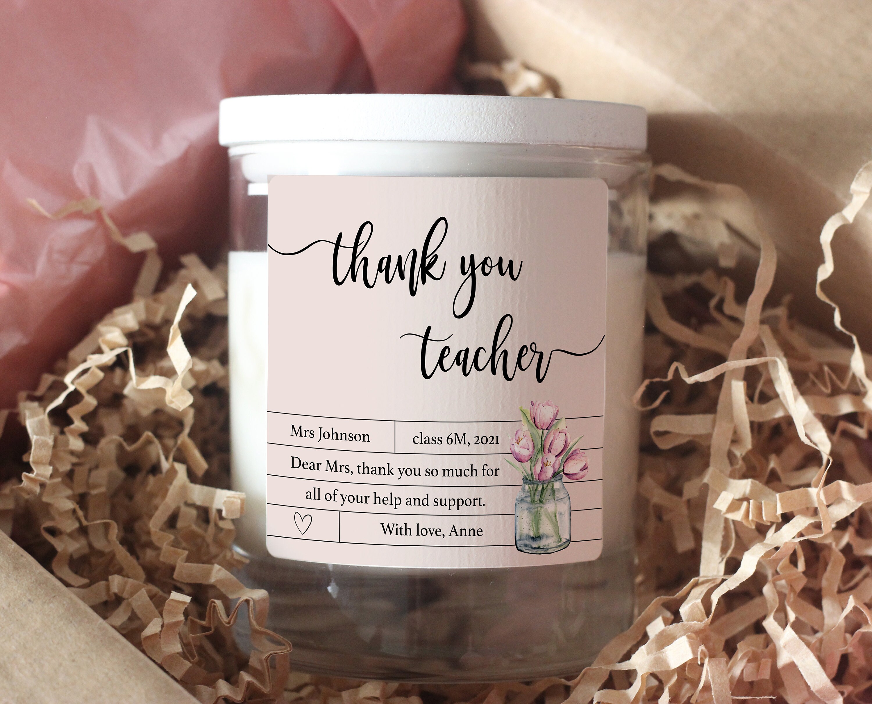 Thank You Teacher Candle Gift Nursery Teacher Gift Candle - Etsy