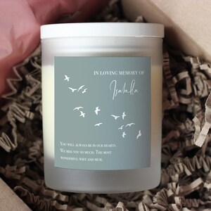 Memorial Candle for Him | Her, Bereavement Candle, in Memory Candle ...