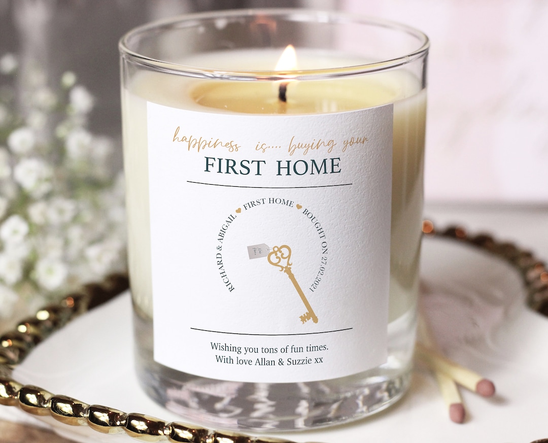 First Home Candle, First Home Family Gift, Housewarming Gift ...
