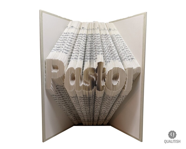 Custom Name Folded Book Art, Personalized Fathers Day Gift - Etsy