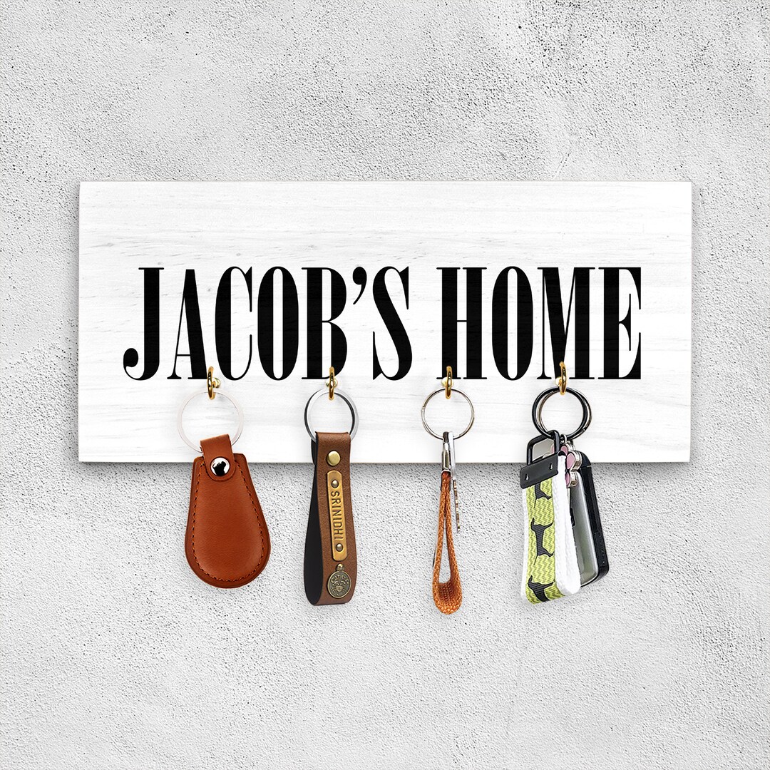 Personalized Wood Key Holder for Wall, New Home Gift - Etsy