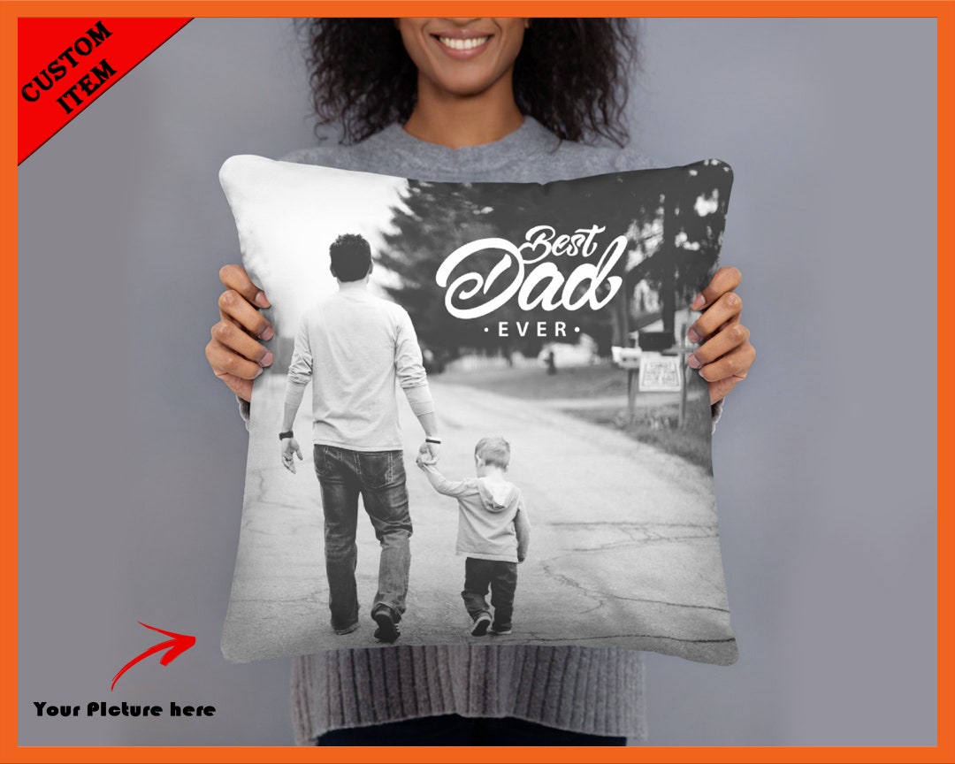 Custom Photo Pillow, Personalized Gift for Dad, Father's Day - Etsy
