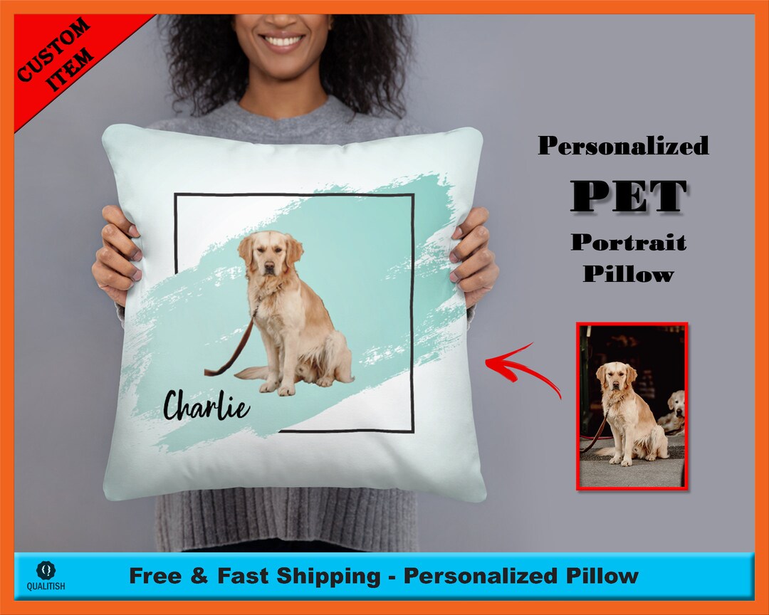 Personalized Pet Pillow, Personalized Cat Pillow, Custom Pet Portrait ...