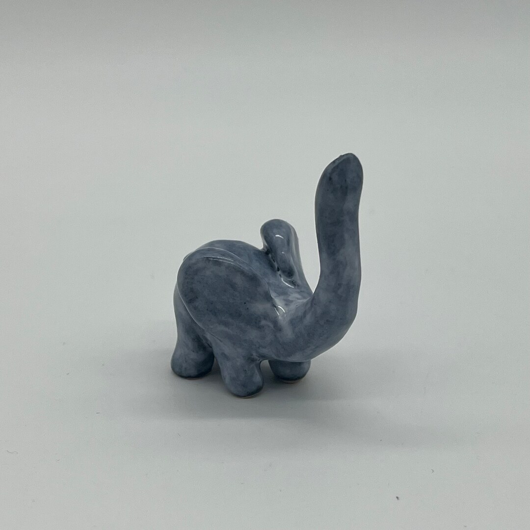Small Ceramic Elephant Figure - Etsy